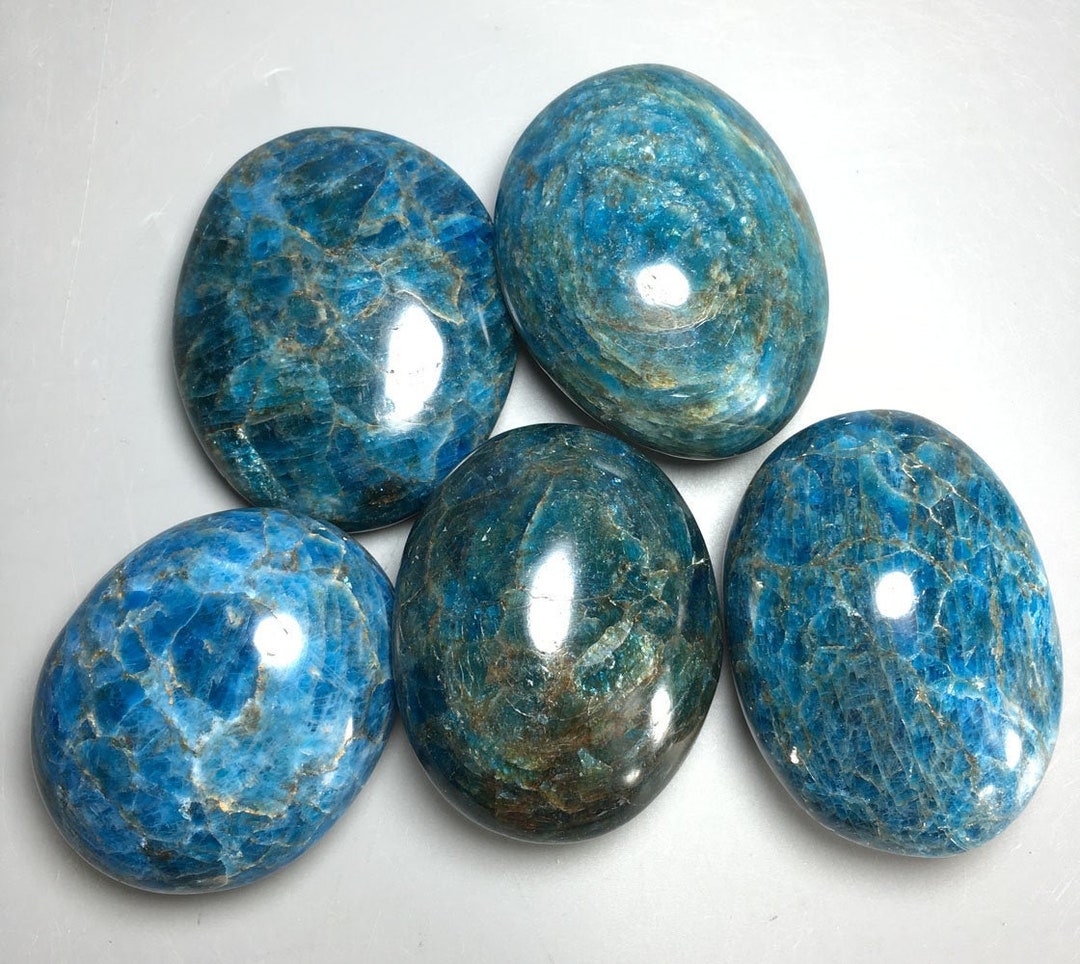 Large Apatite Palm Stone, Apatite, Apatite Stone, Blue Apatite ...