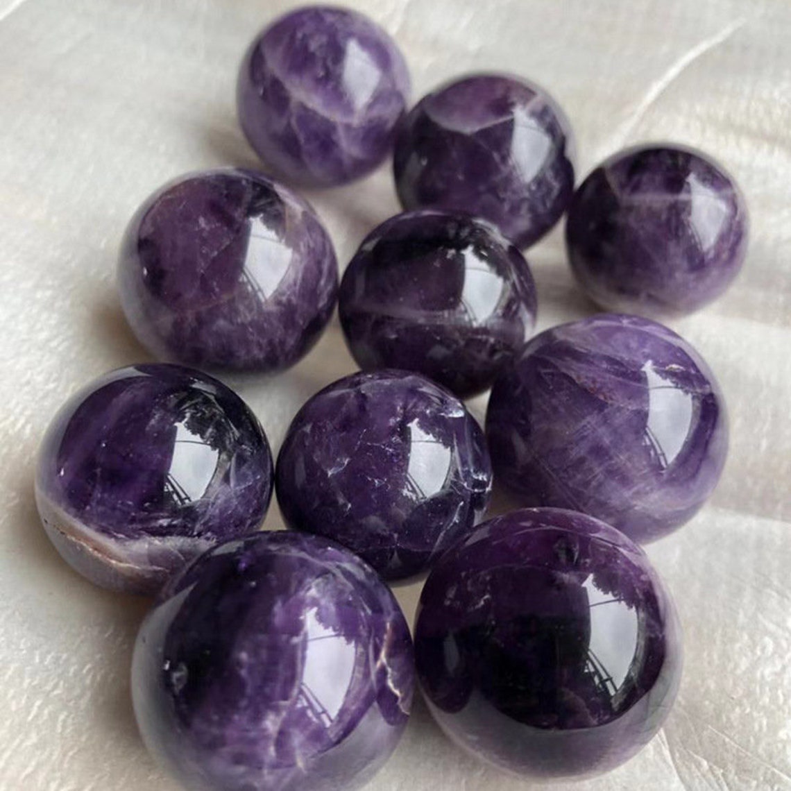 Amethyst Crystal Ball Sphere Set of 10 - Etsy