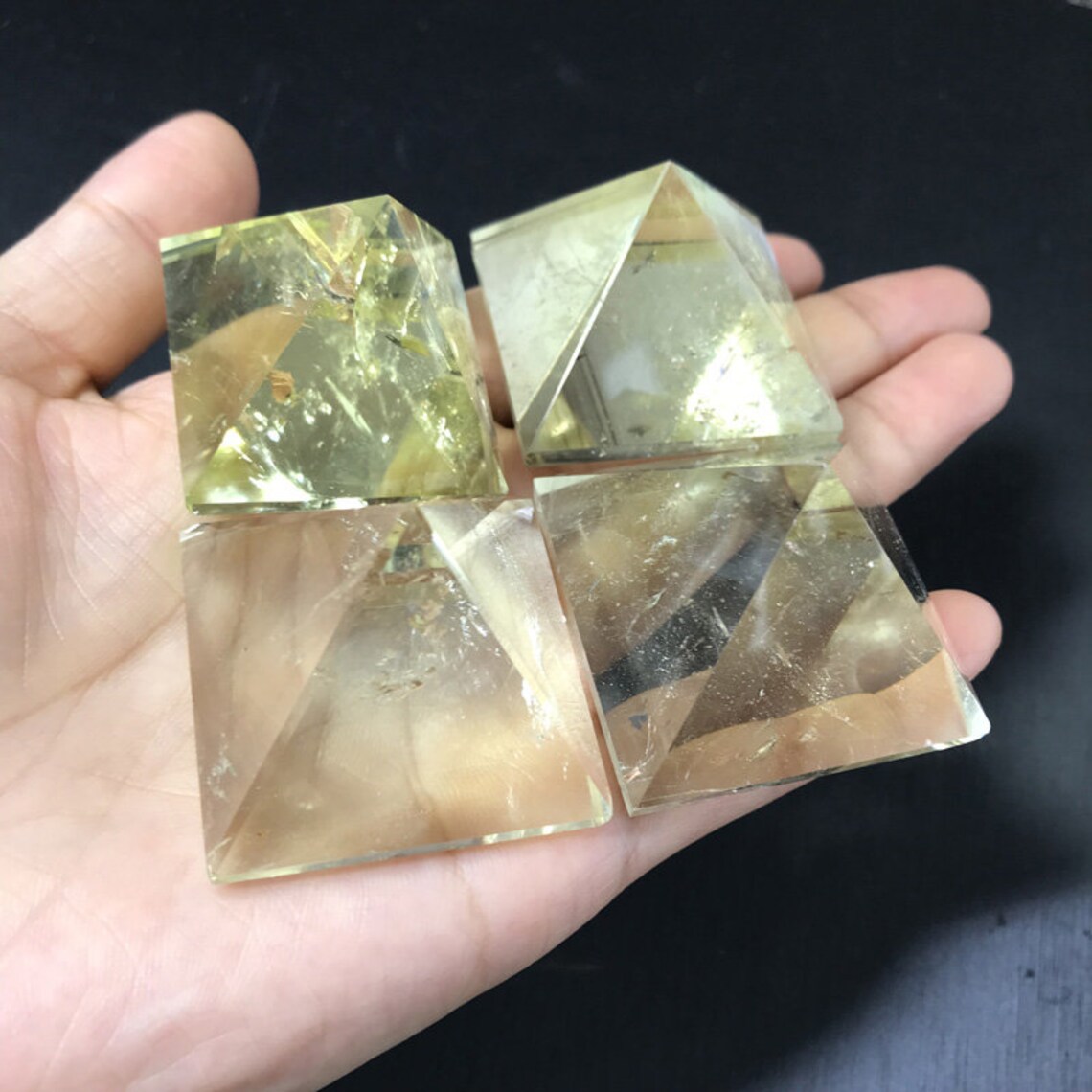 Citrine heat Treated Pyramid Crystal Pyramid 30mm 40mm - Etsy