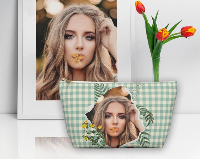 Custom Photo Accessory Pouch, All Over Printed Bag, Zippered Pouch ...