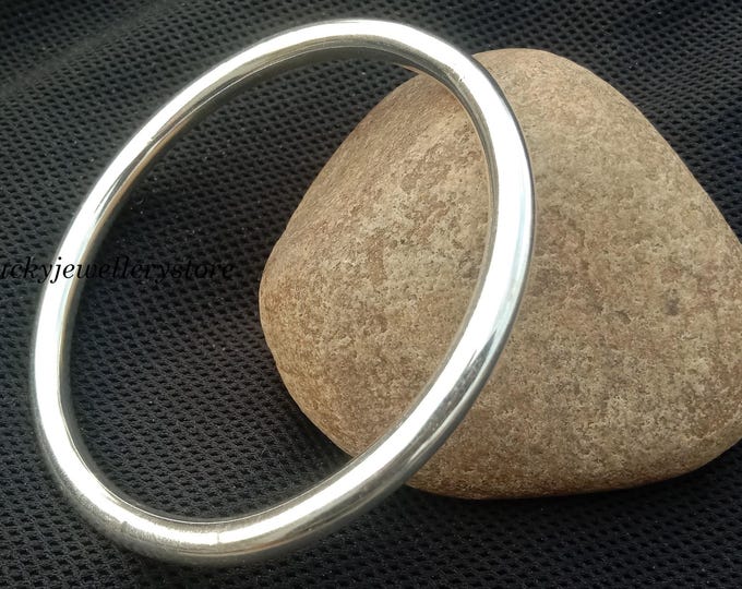 Vintage Chinese Asian Ethnic Silver D-shaped Bangle Bracelet, Tribal ...