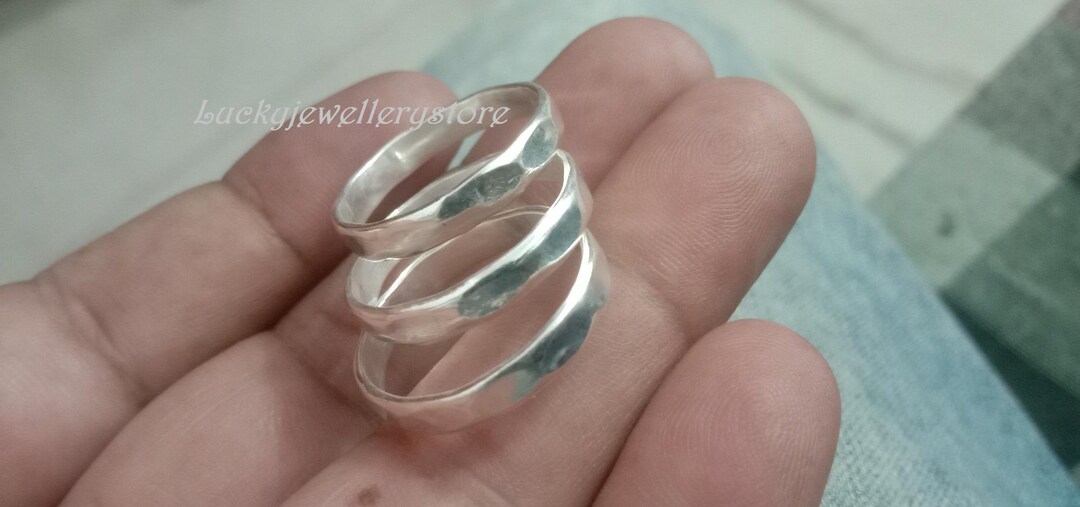 Stackable 925 Sterling Silver 3 Rings Set, Stacking Rings, Silver Band ...