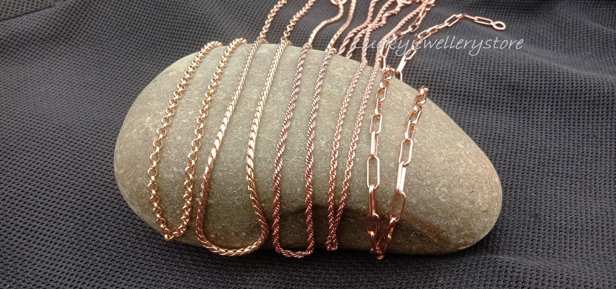 Pure Copper Therapy Chain for Pain Relief & Healing 14 to 36 In, Solid ...