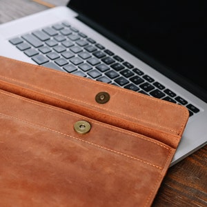 Brown Leather Laptop Sleeve, Laptop Cases, Case MacBook Pro 13, 13 Inch ...