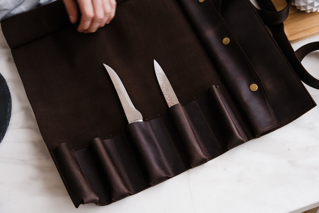 Knife Bag Chef,chef Knife Roll,leather Knife Roll,personalized Roll ...