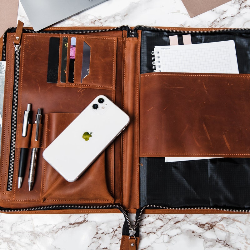 Leather Portfolio - Etsy