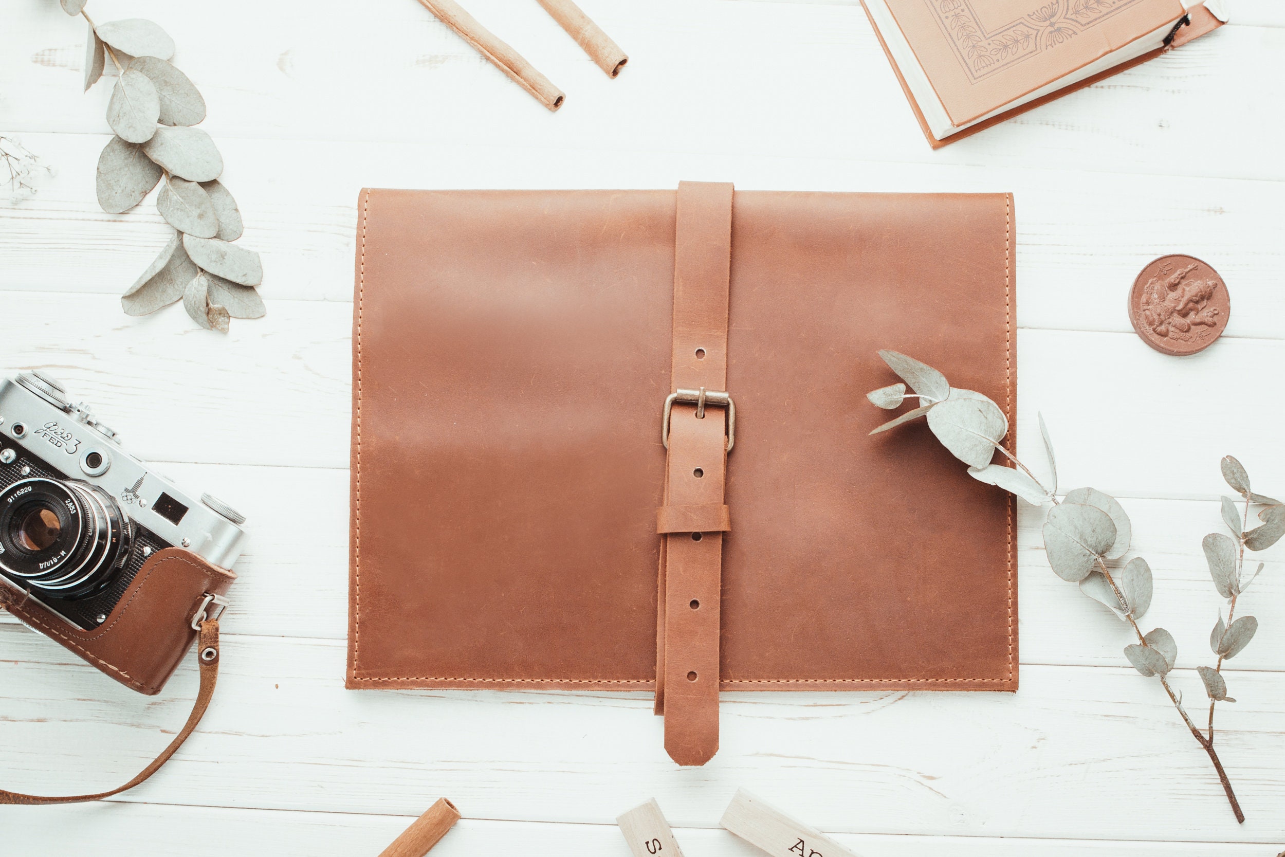 Personalized Leather Portfolio Letter Size Organizer Folders - Etsy