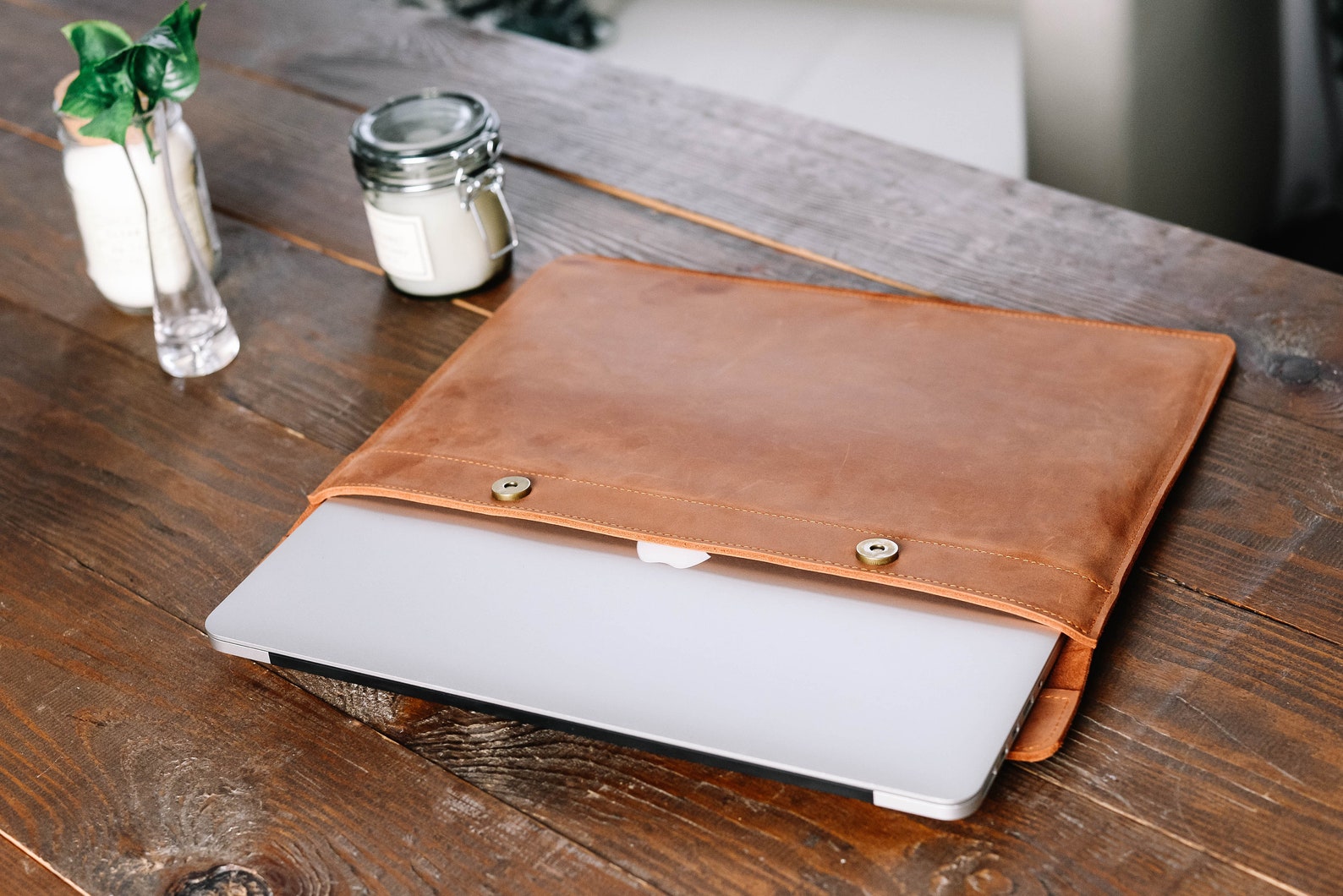 Brown Leather Laptop Sleeve Laptop Cases Case Macbook Pro | Etsy