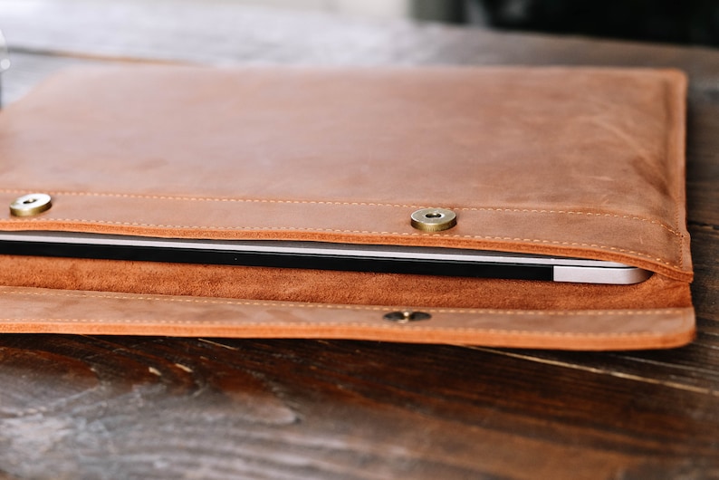 Brown Leather Laptop Sleeve Laptop Cases Case Macbook Pro | Etsy