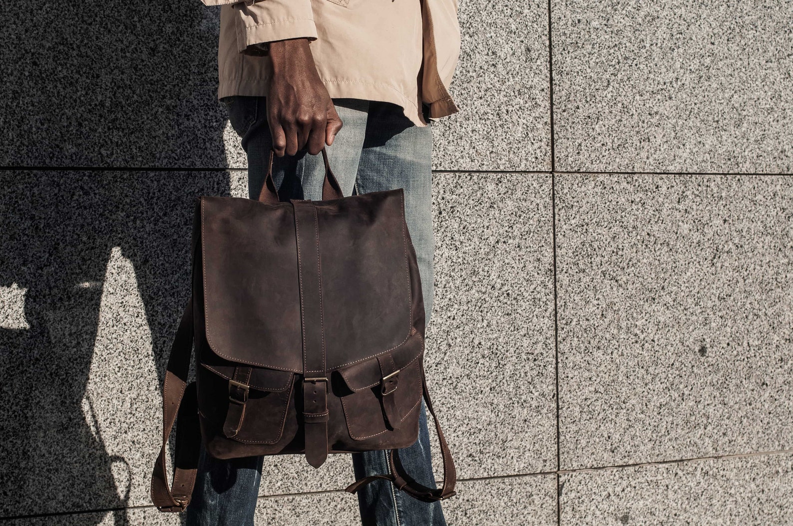 Leather Backpack Brown Leather Backpack Laptop Bag Leather - Etsy