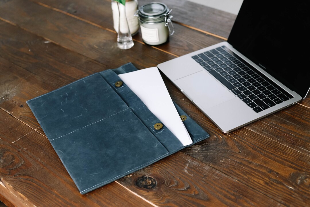 Handmade Leather Folder, Leather Document Holder, Folder Case, Office ...