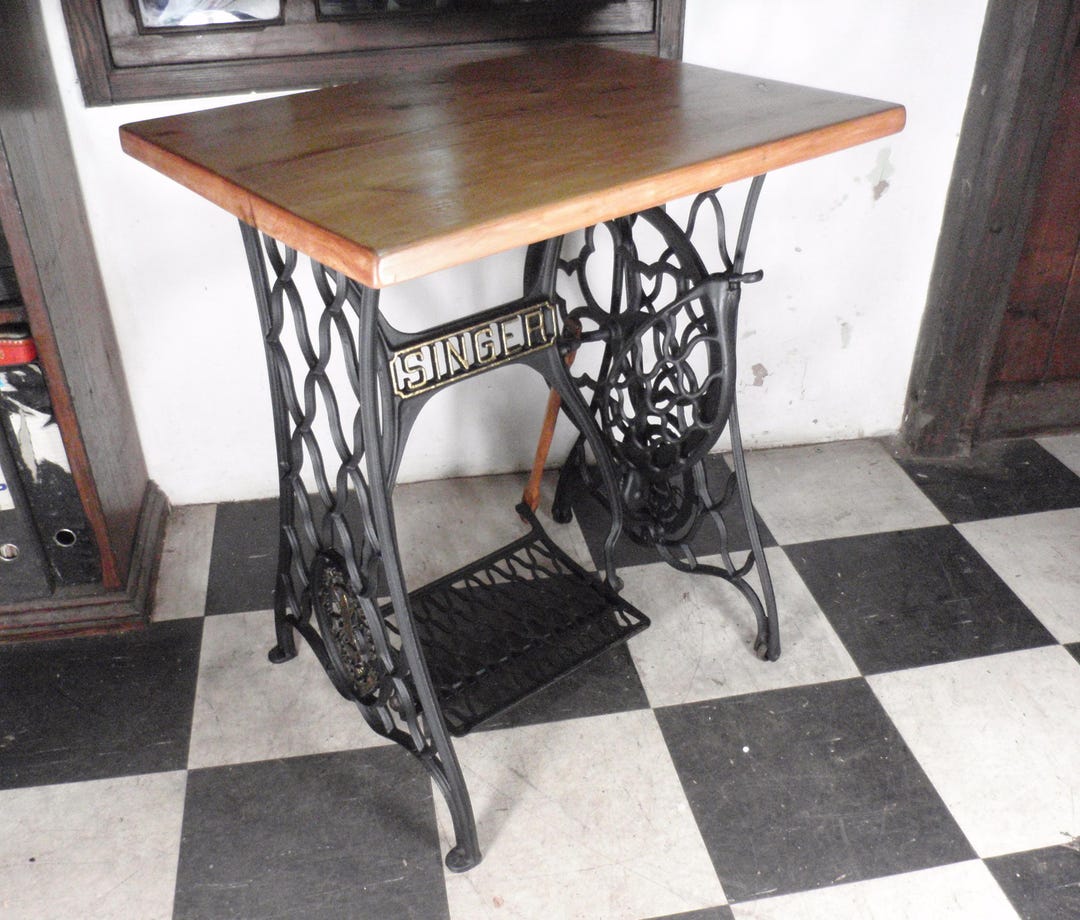 Singer Table Base Dressmakers 1899 Treadle Table Side Table Hallway Table Wedding Display Table ...