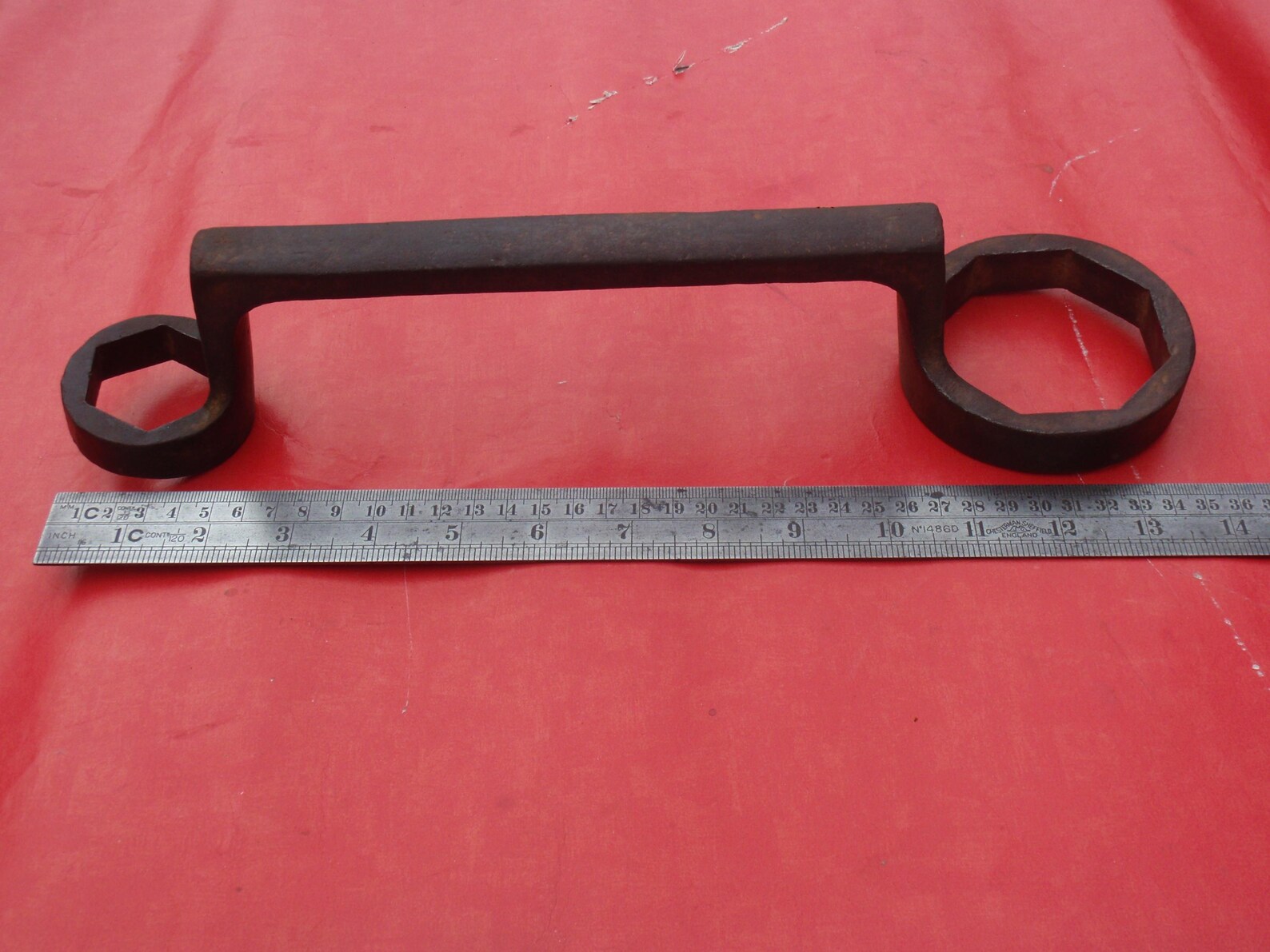 14" Big Rusty Spanner Octagonal Eight Side Carriage Spanner 2 3/4 ...