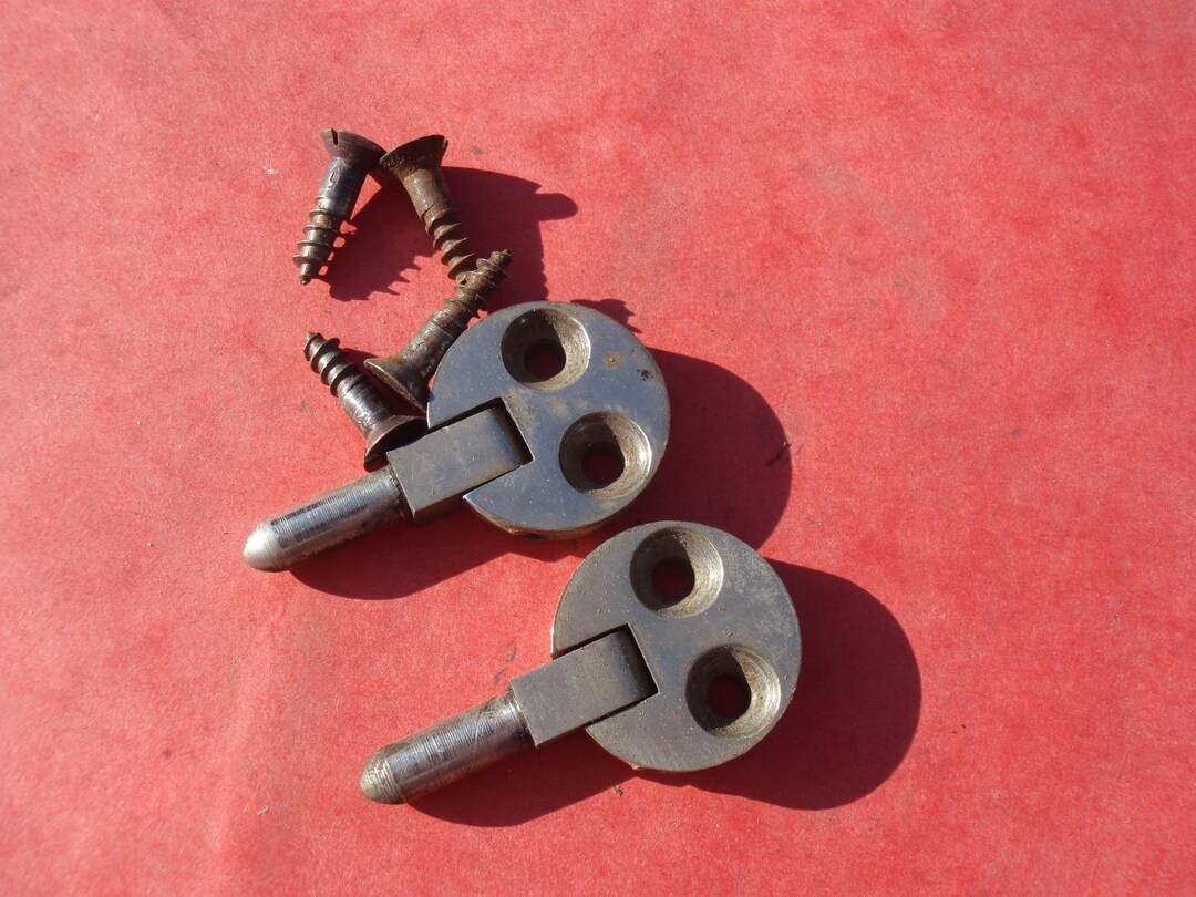 Singer Treadle Cabinet Hinges Sewing Machine Fittings Swing Down 2 ...