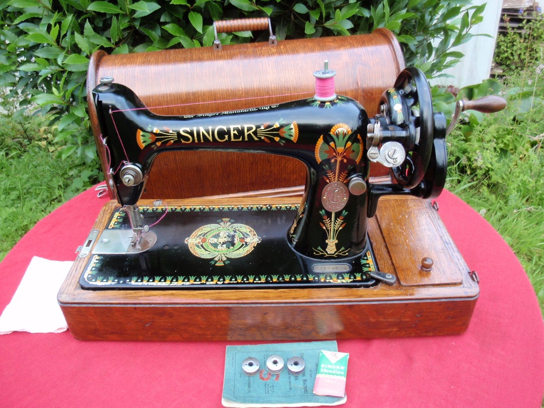 Singer 66K Sewing Machine Lotus Decals 1918 Working Antique Sewing ...