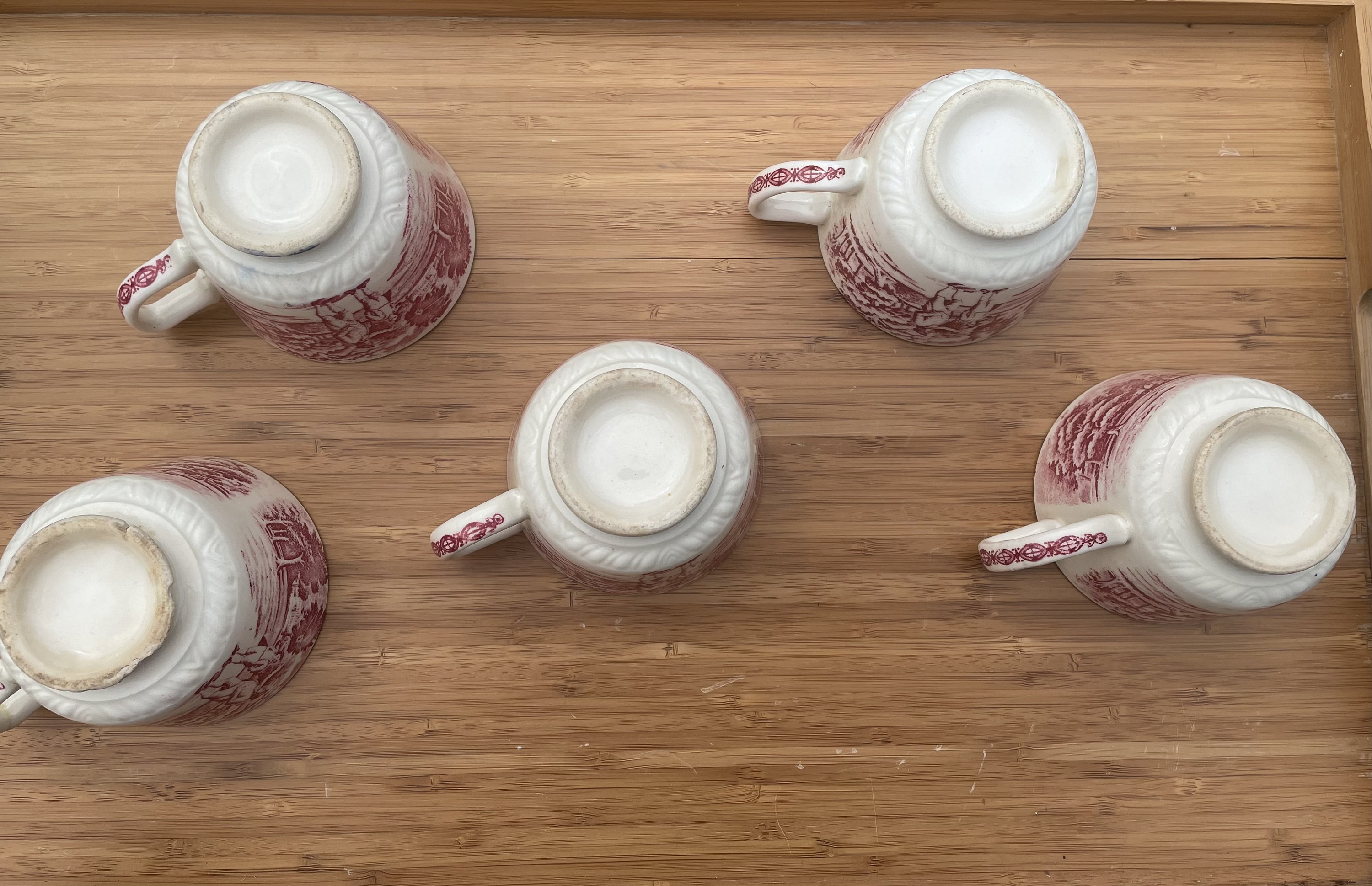 Historical America Toile Vintage Tea Cups - Etsy