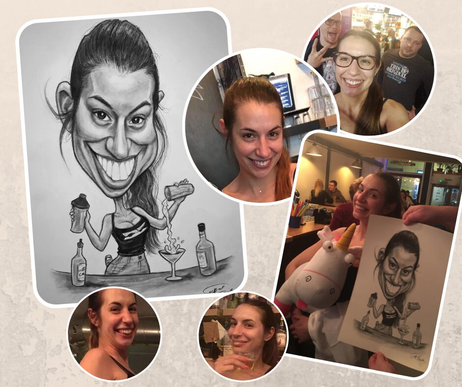 Really Similar/ Real Handmade Caricature From Photo on Paper/ Custom ...