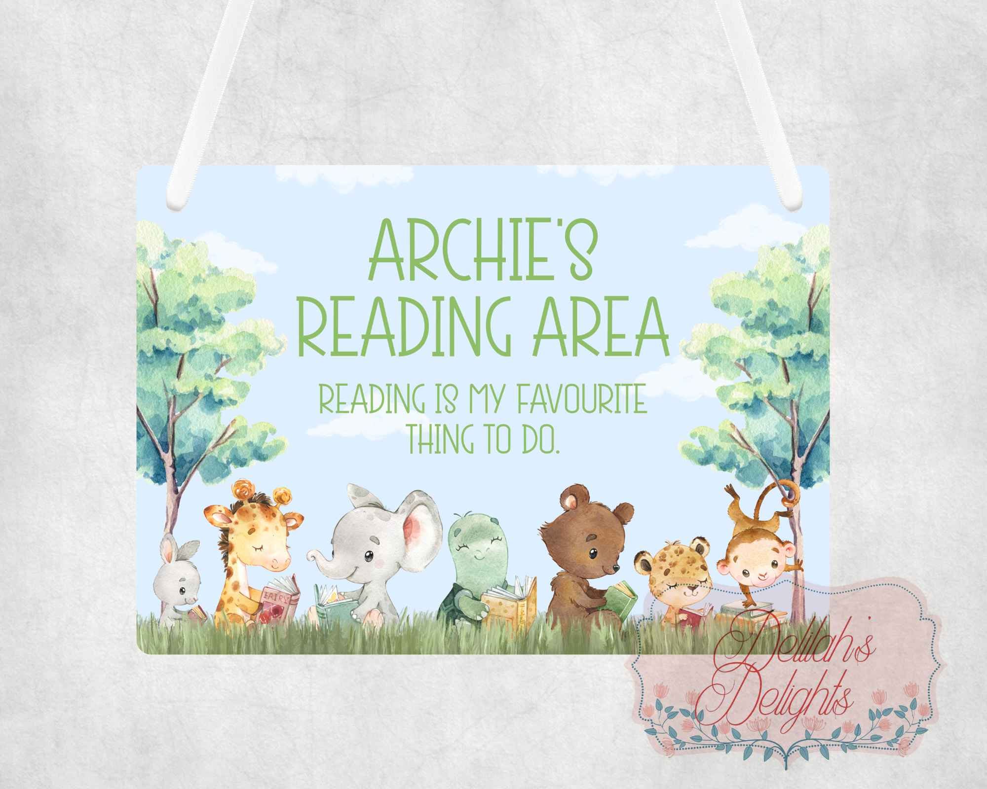 Reading Area Sign Childrens Wall Sign Reading Corner Sign - Etsy