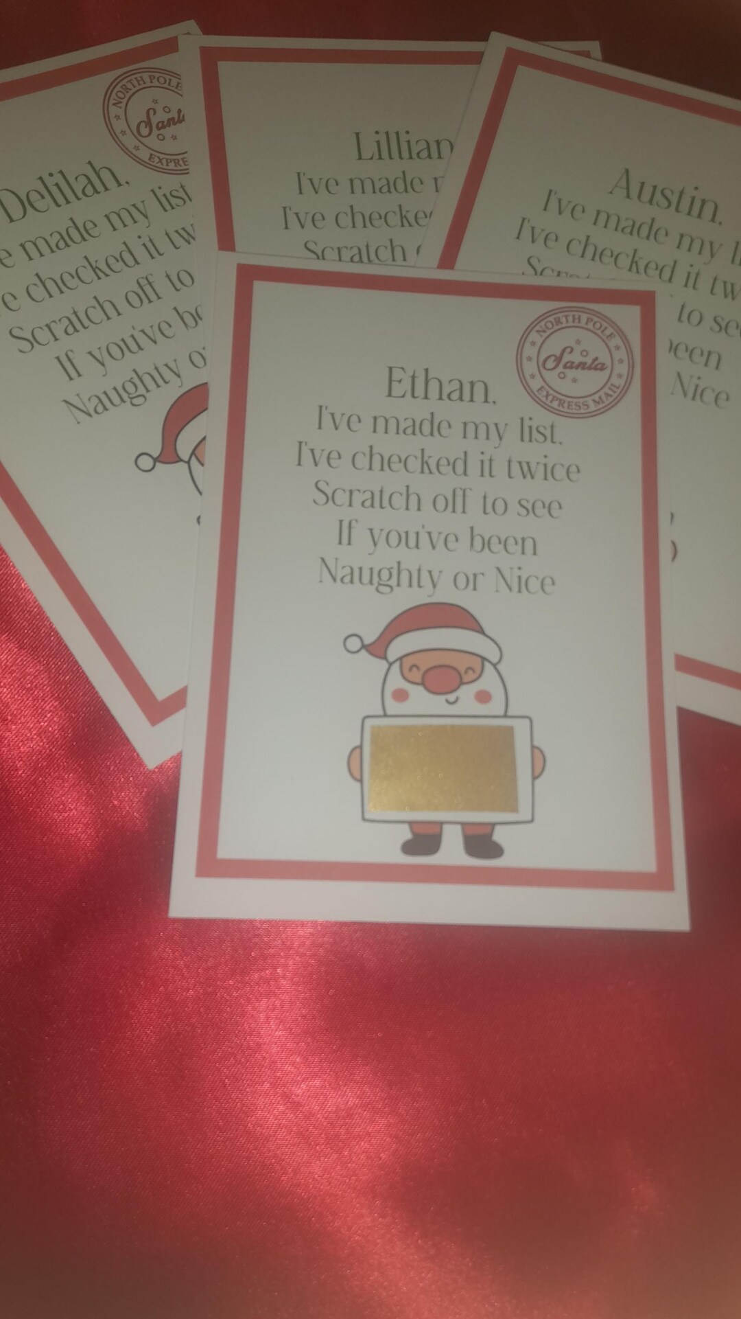 Nice List Scratch off Card - Etsy