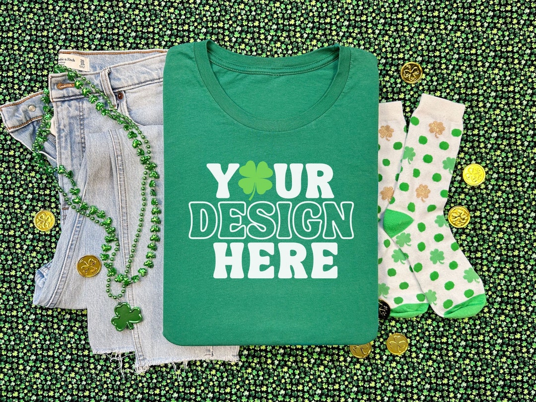 Bella Canvas St Patricks Day Mockup, Kelly Bella Canvas Mock Up, Kelly ...