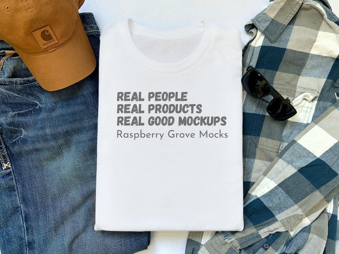 Gildan 5000 White Mockup, G500 White Mockup, White T-shirt Mockup ...