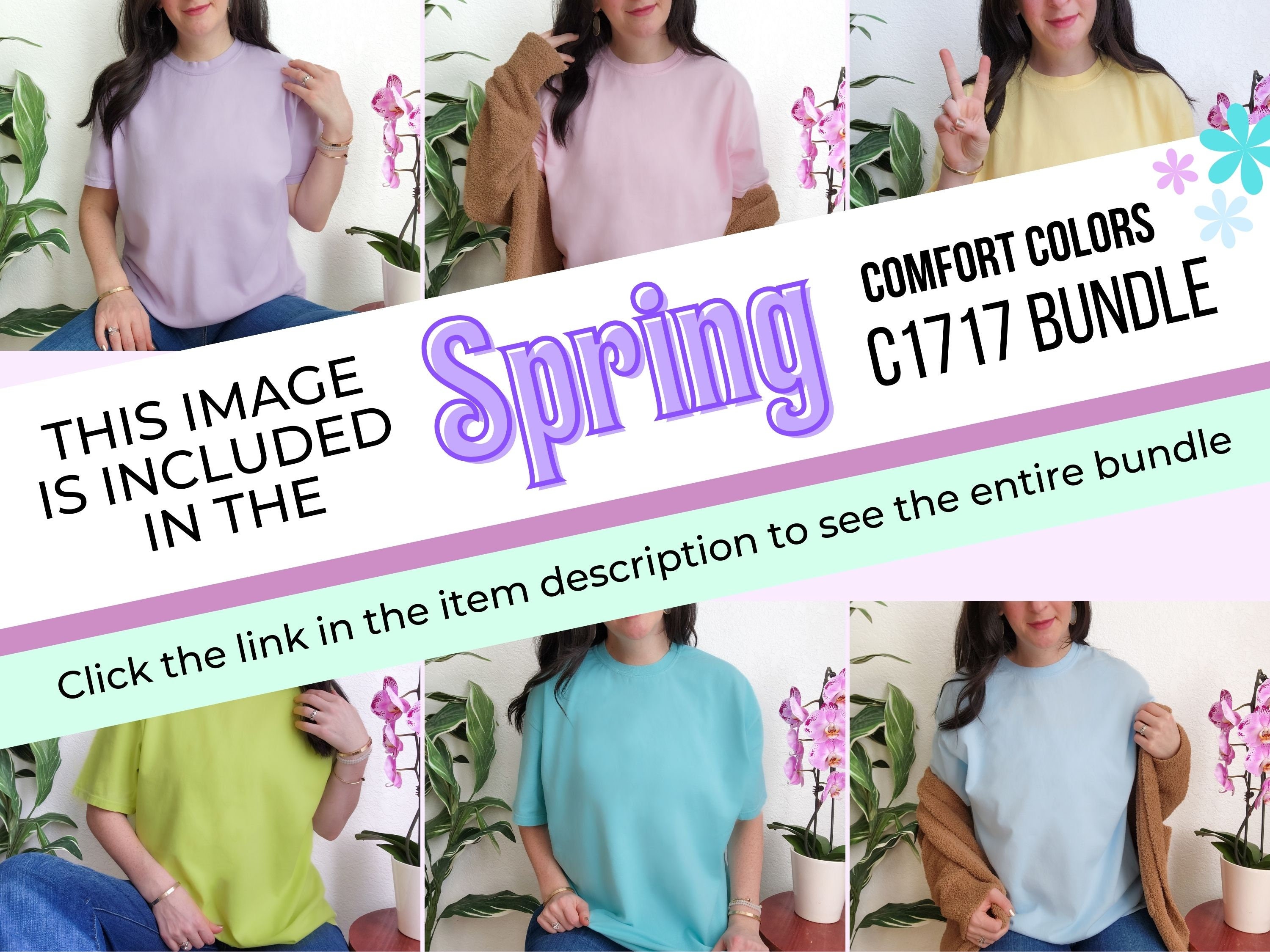 Blossom Comfort Colors Tshirt Mockup Blossom C1717 Model - Etsy