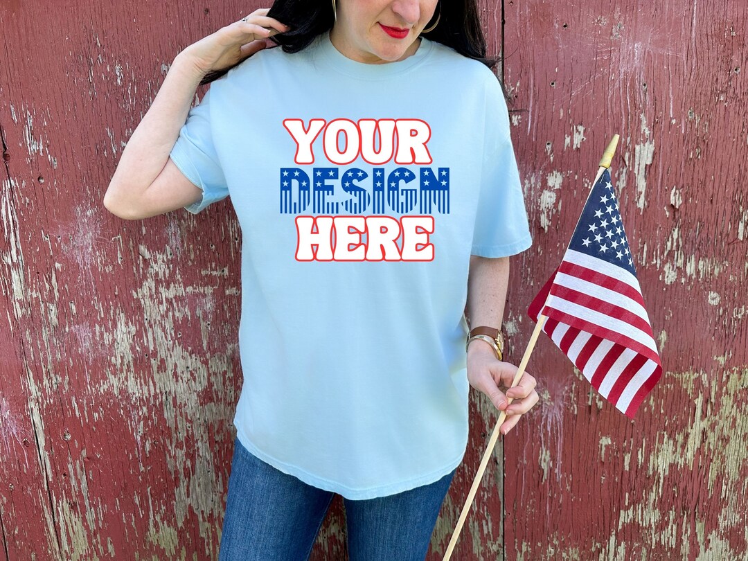 Comfort Colors Chambray Shirt Mockup C1717 Chambray T-shirt Mock up ...
