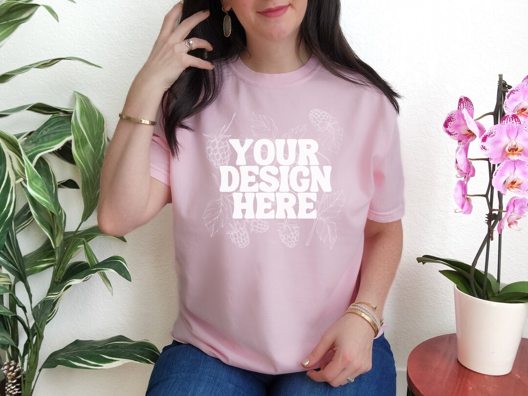 Blossom Comfort Colors Tshirt Mockup Blossom C1717 Model - Etsy