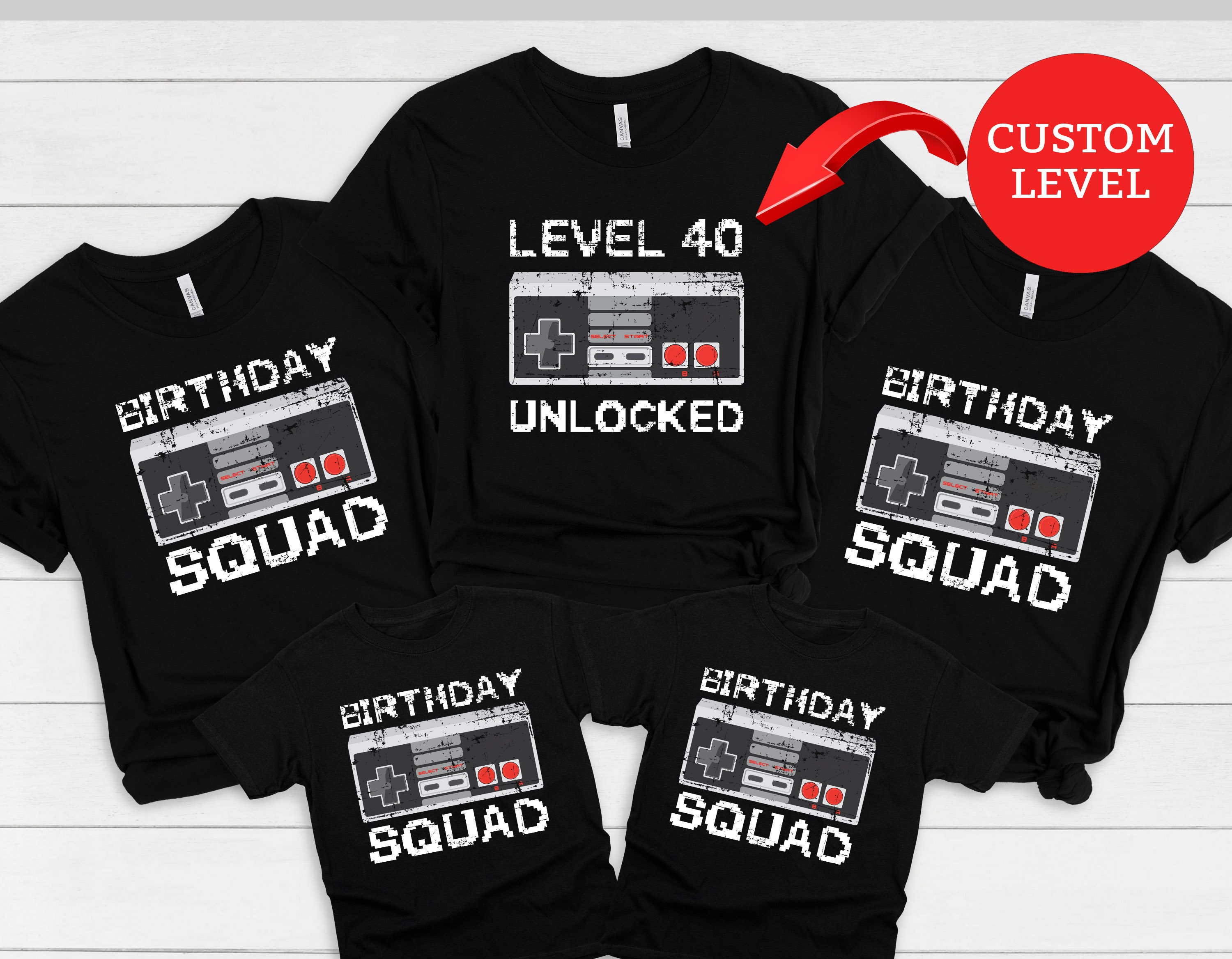 Level Unlocked Birthday Shirt Birthday Squad Tshirt Gamer - Etsy