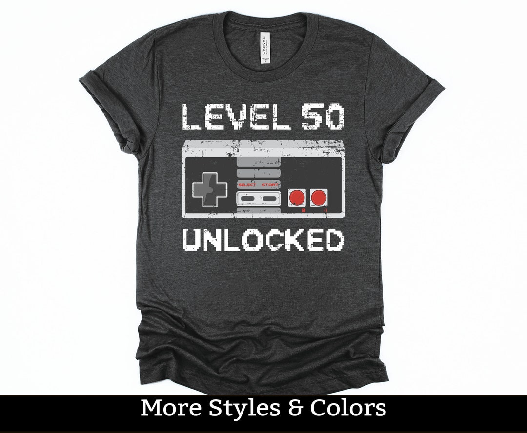 50th Birthday Gift for Men Him, 50 Birthday Shirt for Women, Level 50 ...