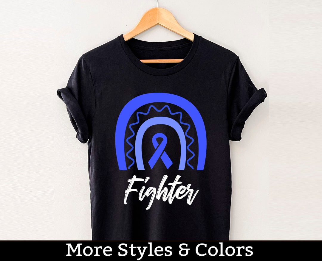 Fighter Colorectal Cancer Awareness Shirt, Colorectal Cancer Warrior ...