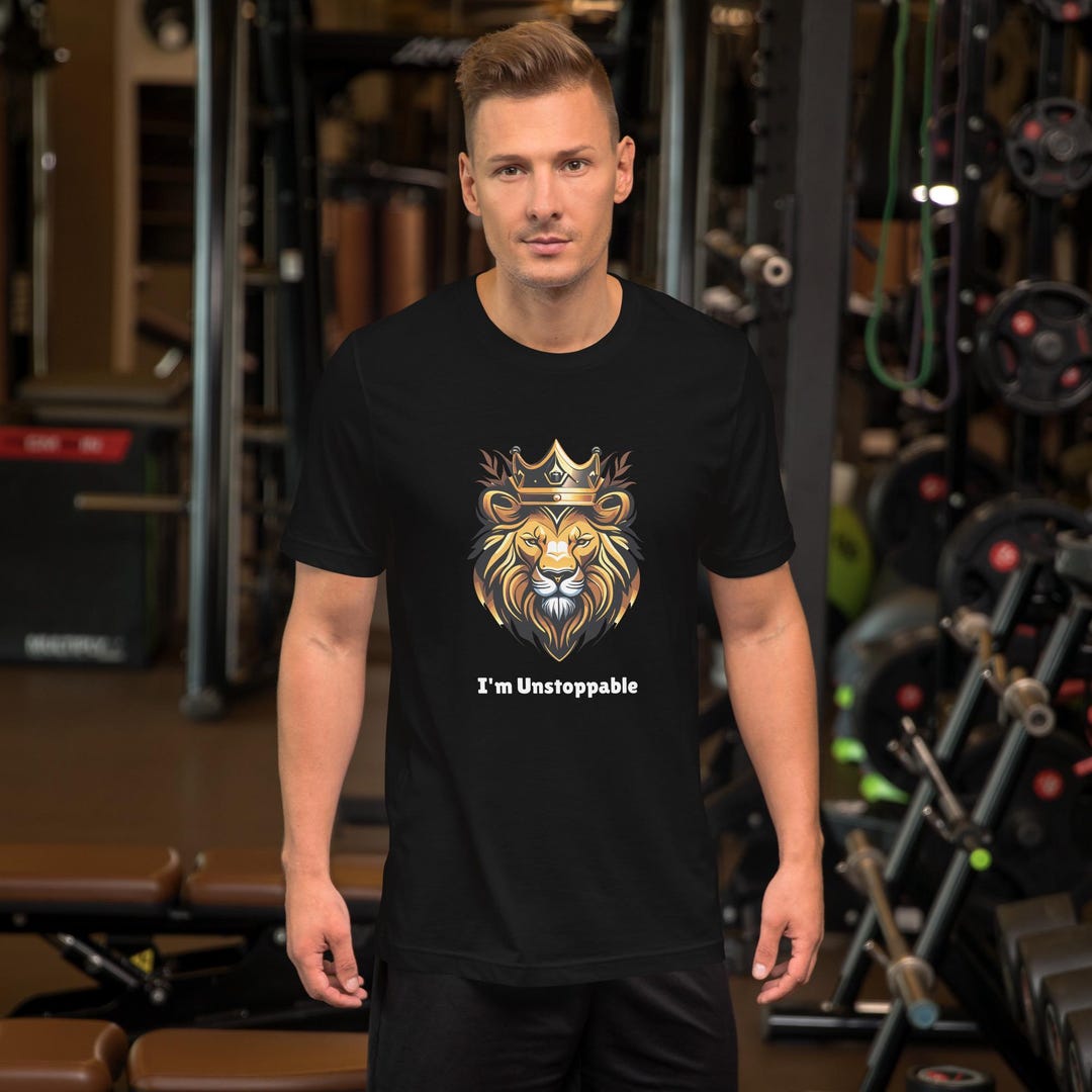 Lion Untamed Spirit, I'm Unstoppable, Majestic Golden Lion King in A ...