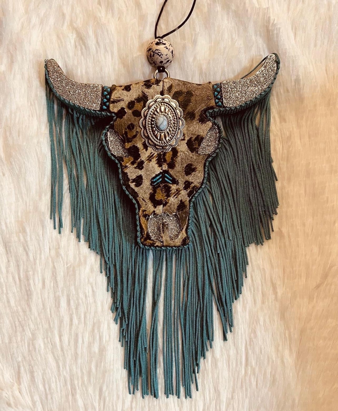 Bull Skull Car Freshie With Fringe - Etsy
