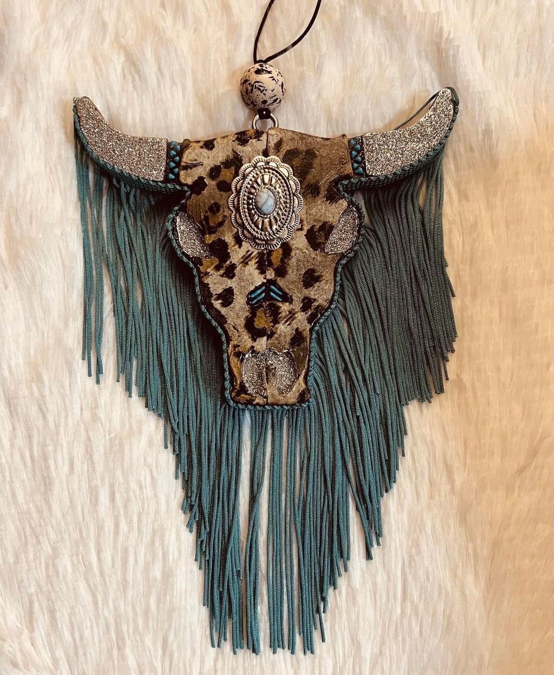 Bull Skull Car Freshie With Fringe - Etsy