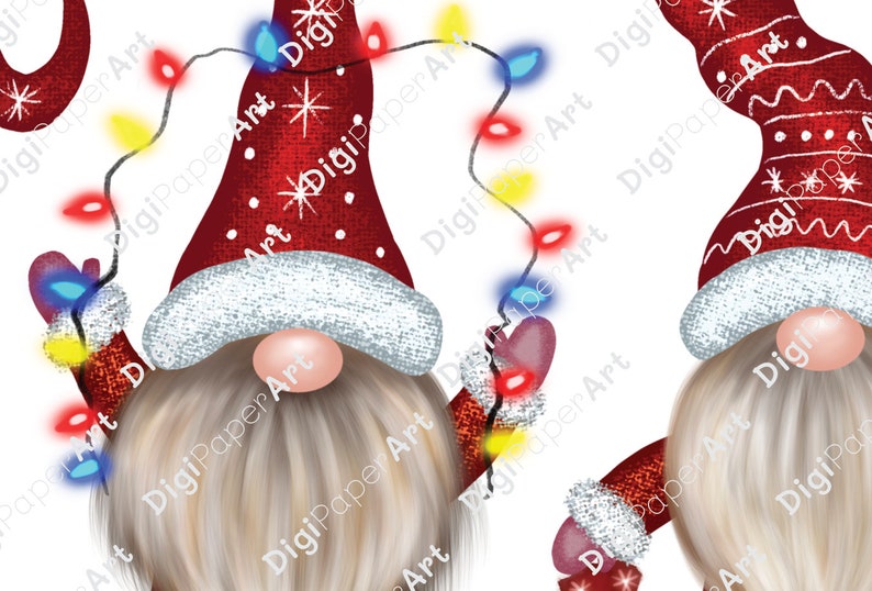 Christmas Gnomes Clipart: Scandinavian Nordic Tomte PNG (digital ...