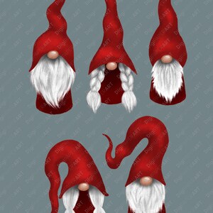 Scandinavian Gnome Clipart, Christmas Gnomes Clipart, Nordic Gnomes ...