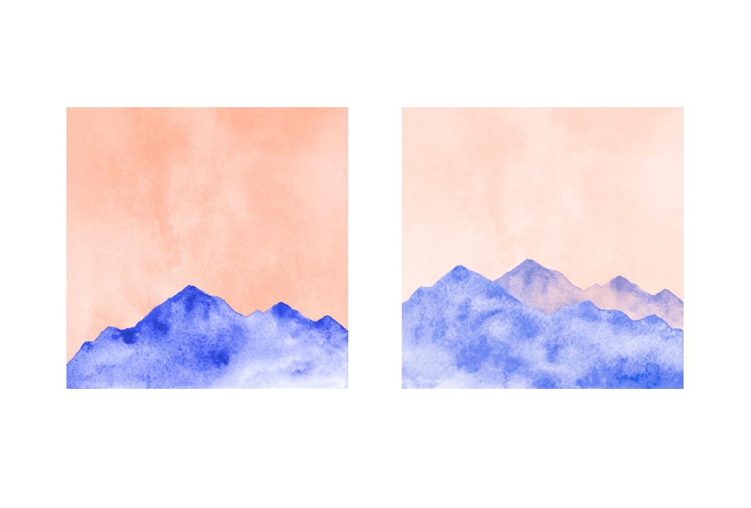 Watercolor Mountain Digital Paper Pack Watercolor Mountain | Etsy