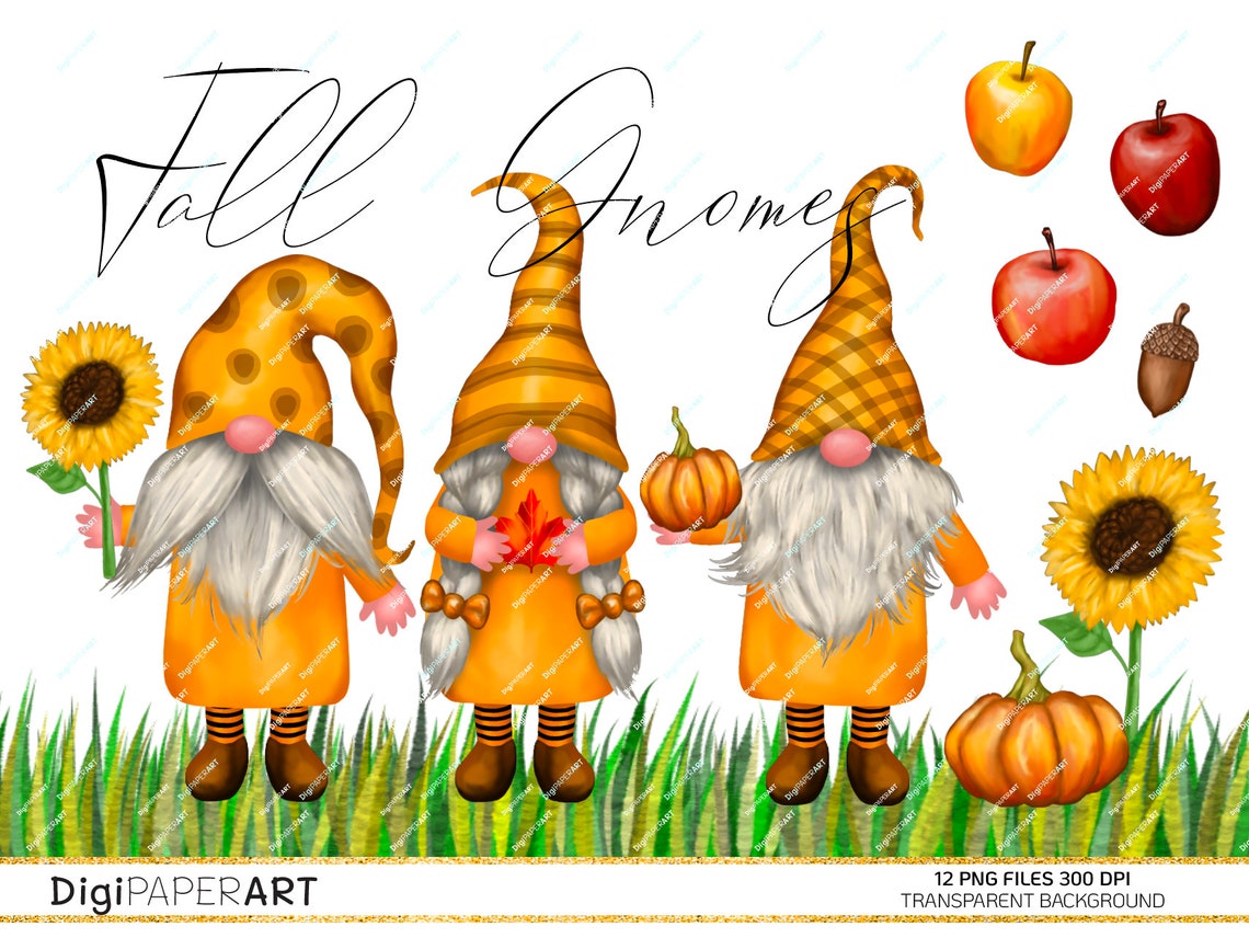 Fall PNG Gnome Sublimation PNG Fall Gnomes Clipart Fall - Etsy