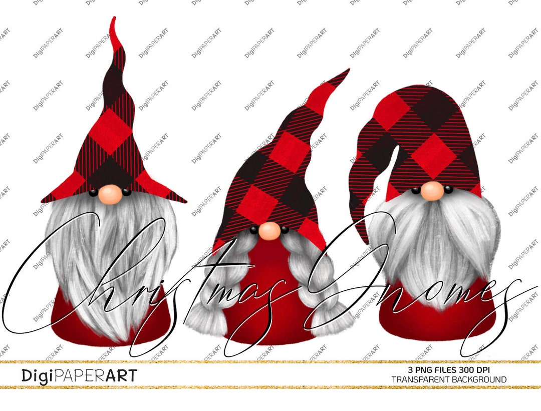 Red Buffalo Gnomes PNG, Christmas PNG, Girl Gnome Clipart, Christmas ...