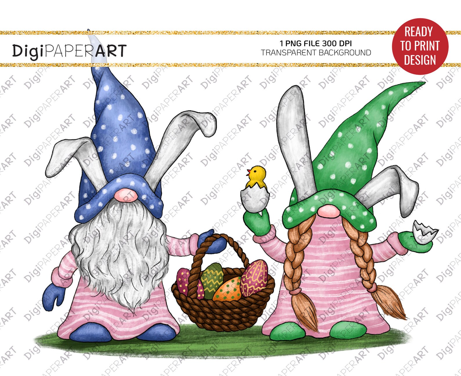 Easter Gnomes PNG Spring Gnome Clipart Sublimation PNG - Etsy