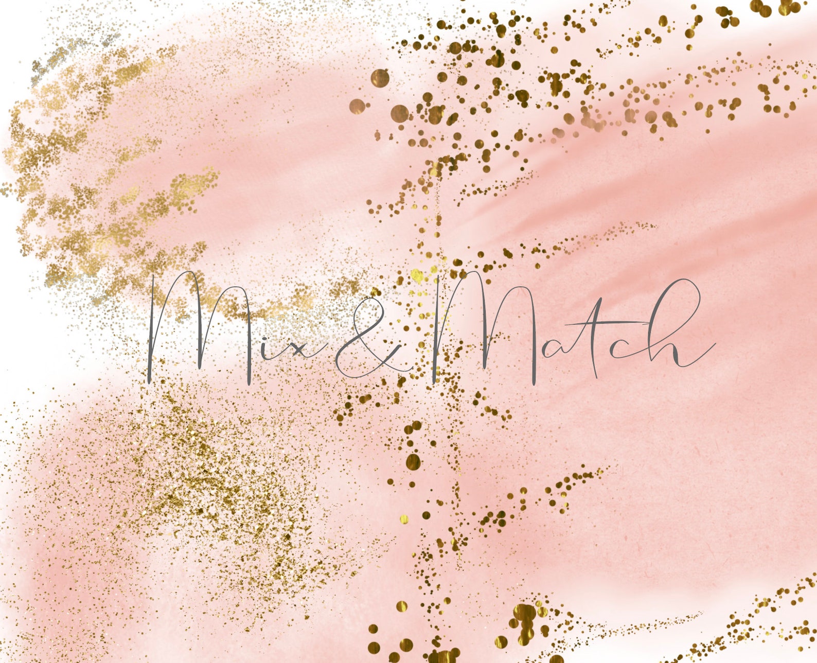 Blush Pink Gold Glitter PNG Watercolor Backgrounds Splatter - Etsy UK
