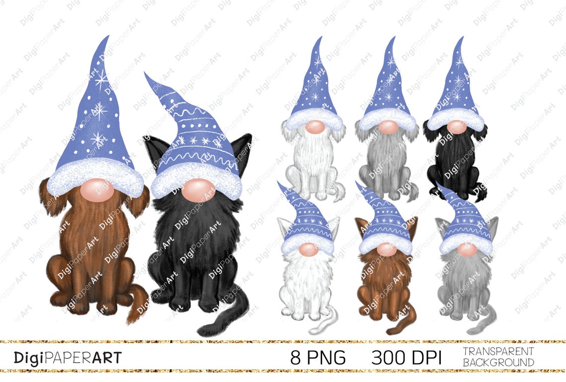 Christmas PNG Gnome Dog Gnome Cat PNG Add on to Gnomes - Etsy