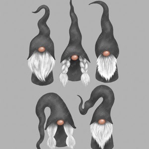 Christmas Gnomes Clipart, Scandinavian Gnome Clipart, Nordic Gnomes ...