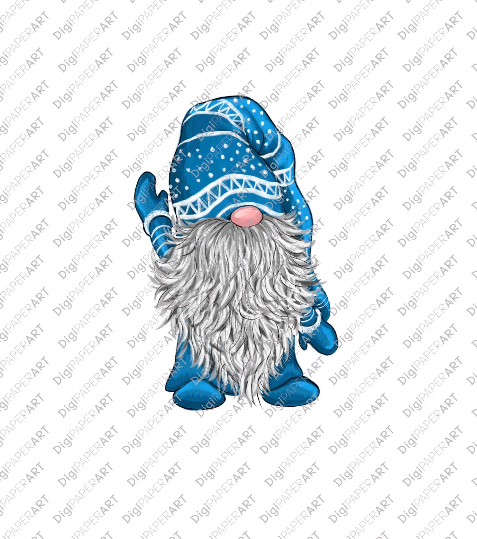 Christmas Gnome PNG Scandinavian Blue Gnomes Clipart Nordic - Etsy