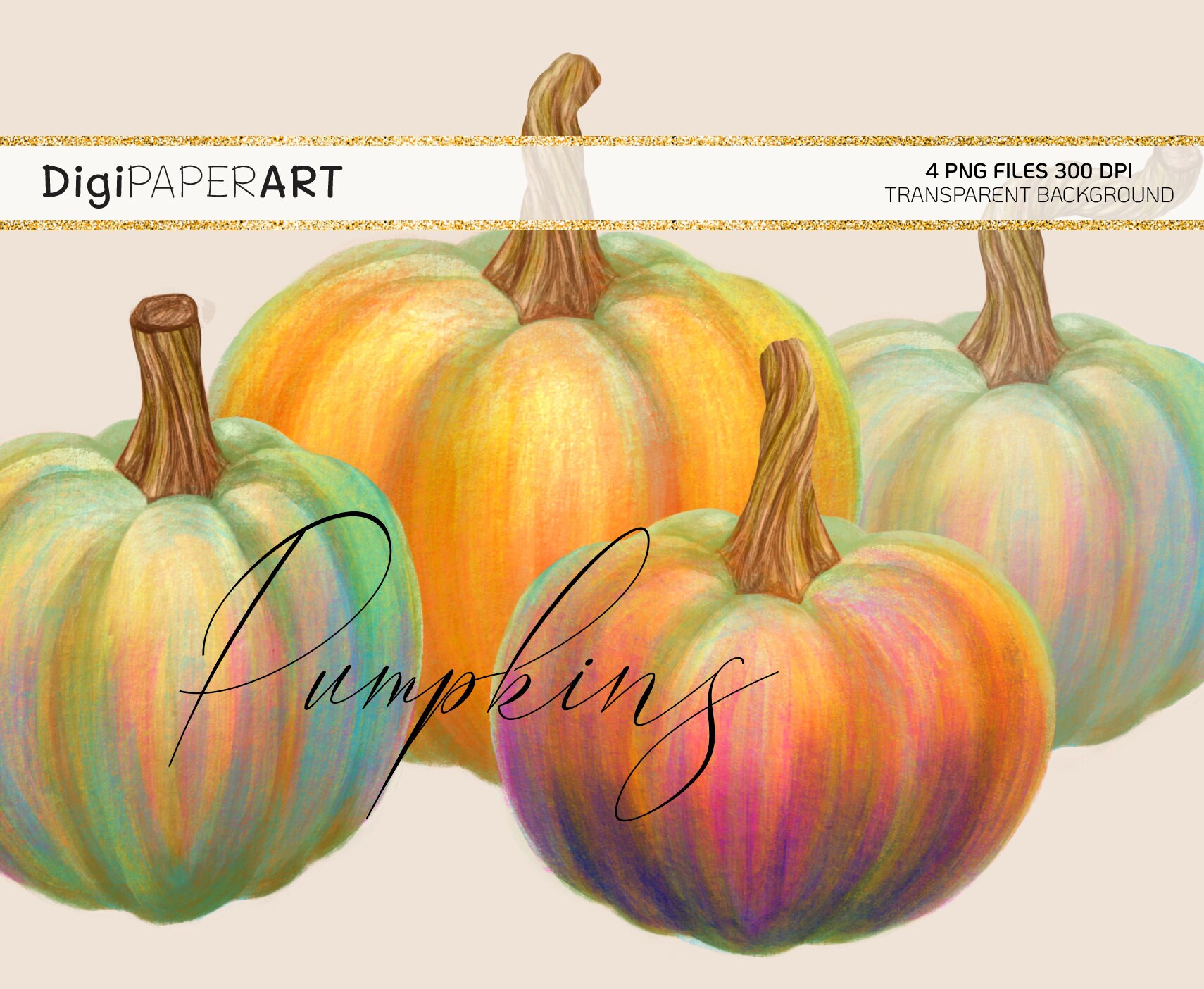 Fall Clipart Pumpkin PNG Thanksgiving Pumpkin Printable - Etsy