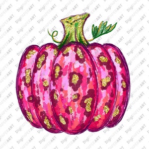 Pumpkin Png Bundle, Fall PNG Printable, Leopard Pumpkin Sublimation ...