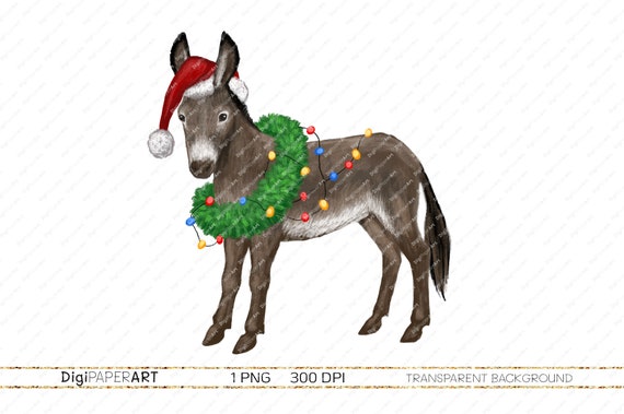 Noël PNG Mule de Noël Dessin dâne de Noël Sublimation - Etsy France