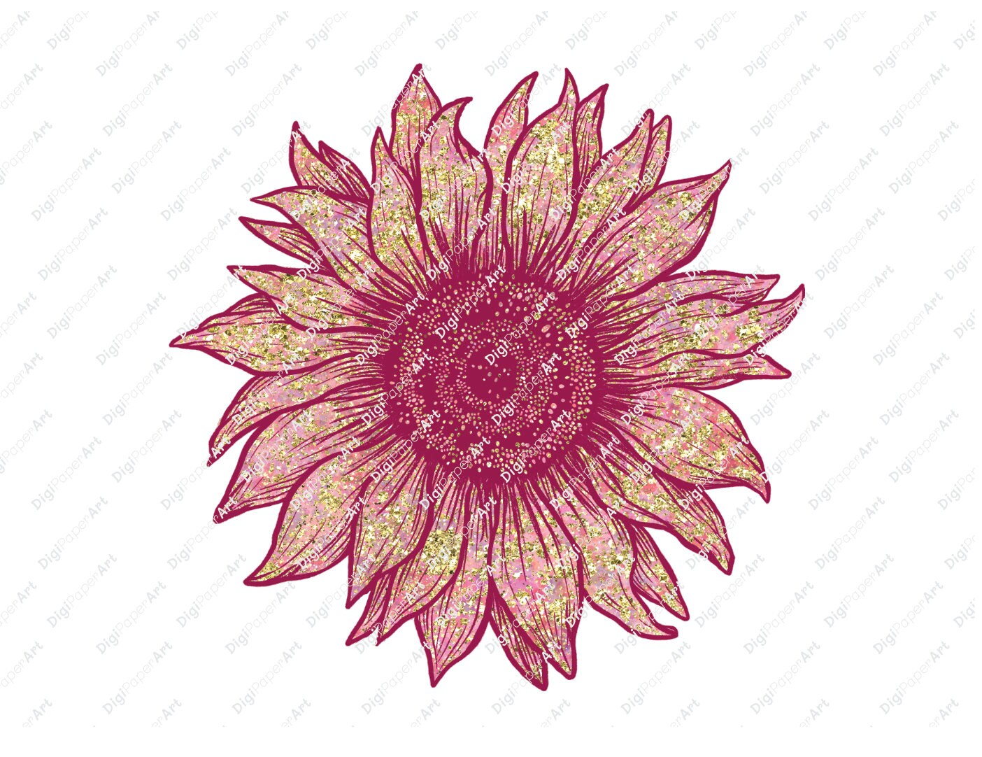 Sunflowers PNG Glitter Sunflower Clipart Sublimation | Etsy