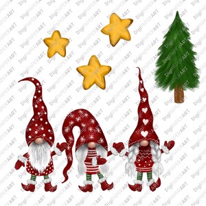 Christmas PNG, Christmas Gnomes, Scandinavian Gnomes Clipart, Nordic ...