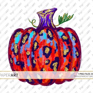 Pumpkin Png, Fall Png, PNG Printable, Leopard Pumpkin Sublimation ...